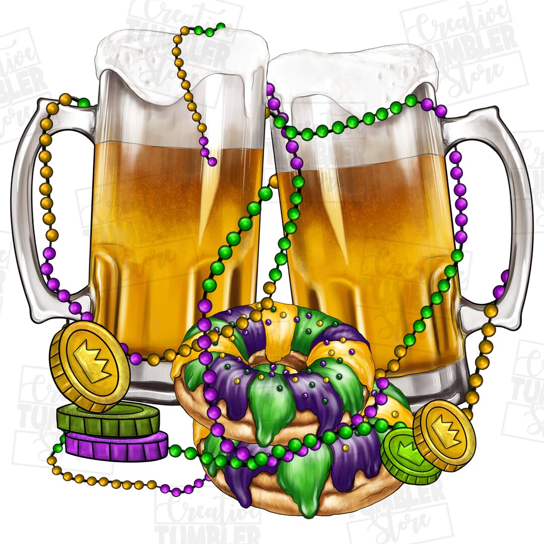 Mardi Gras and Beers Png Sublimation Design Download, Happy Mardi Gras ...