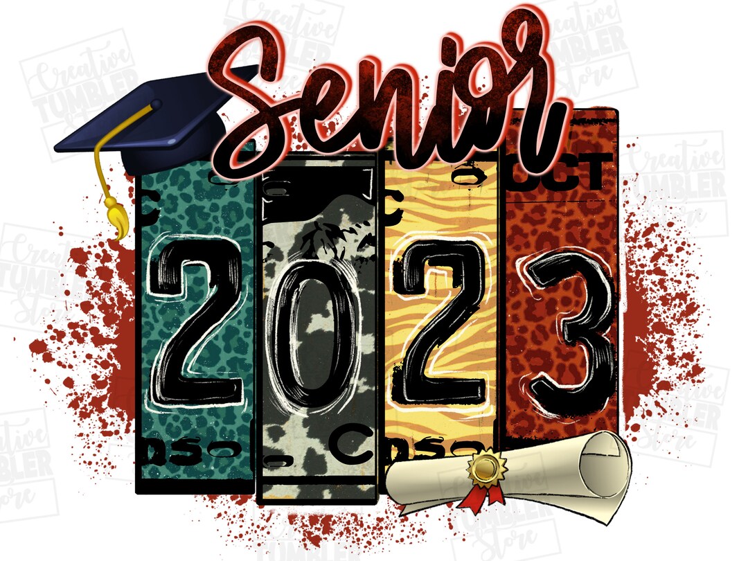 Senior 2023 License Plates Png Sublimation Design Download, Senior Png ...