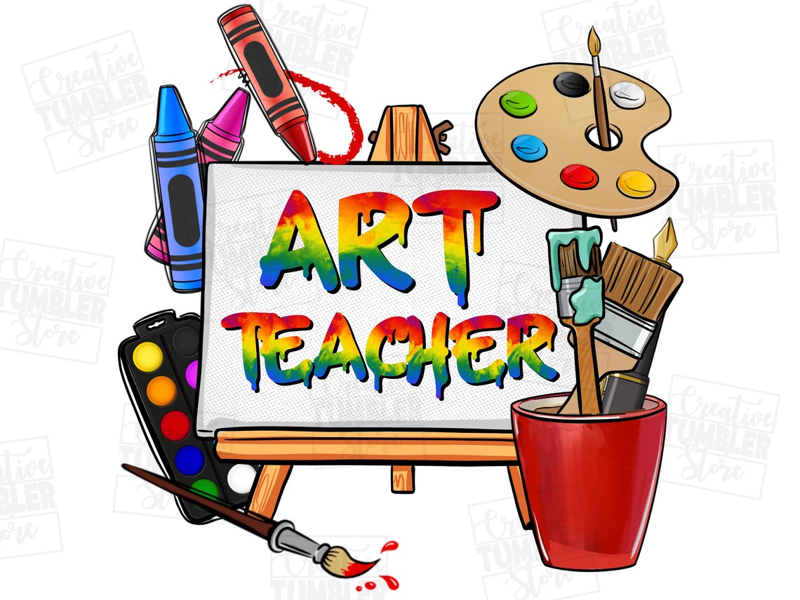 Art Teacher Png Sublimation Design Download Back to School - Etsy