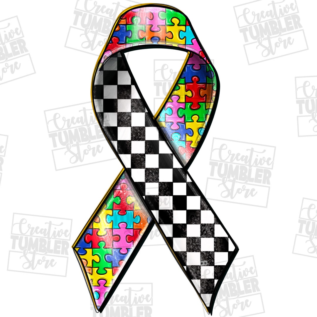 Autism Ribbon Race Png Sublimation Design Download, Autism Awareness ...