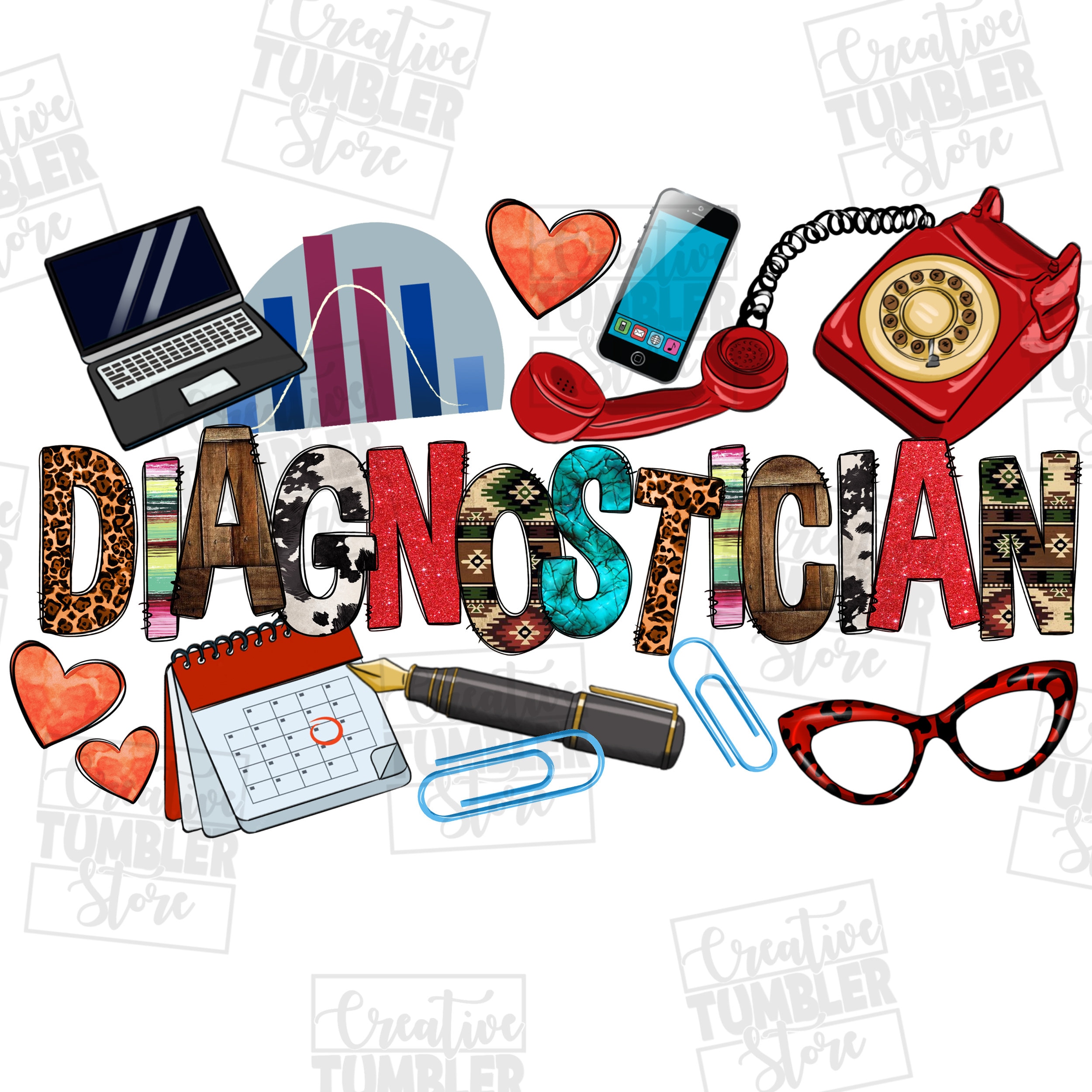 Diagnostician Png Sublimation Design Download, Medical Png, Back to ...