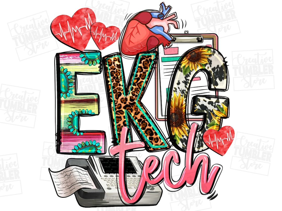 EKG Tech Png Sublimation Design Download, EKG Technician Png, Western ...
