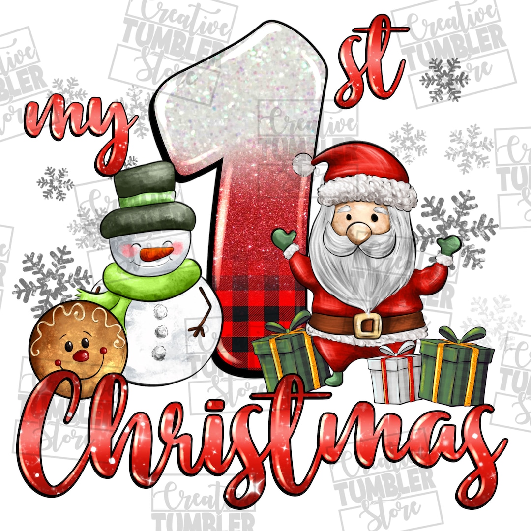 My First Christmas Santa Png Sublimation Design Download, Christmas Png ...