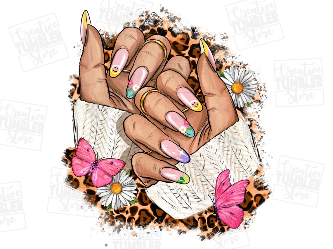 Woman Nails Pretty Hands Png Sublimation Design Download Nail - Etsy