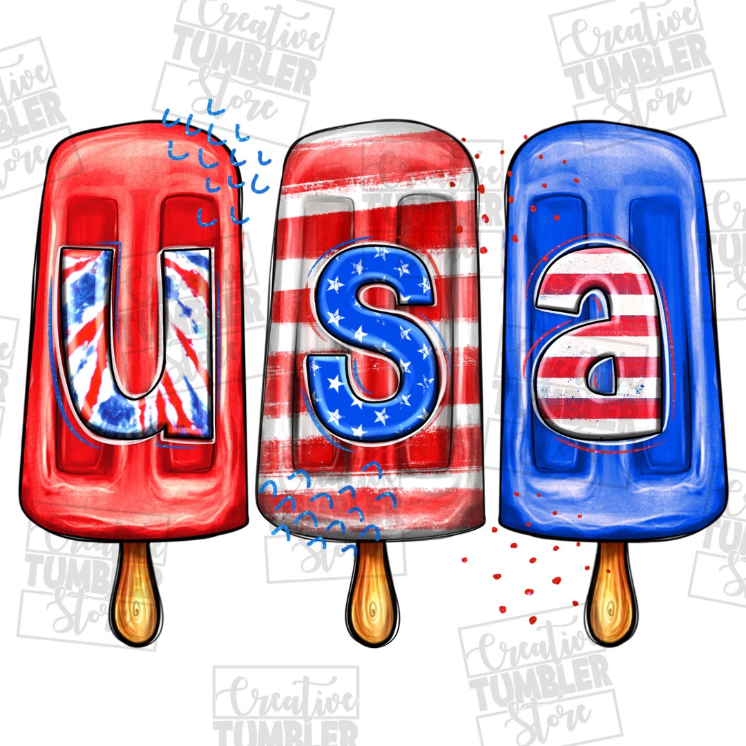 4th of July Popsicle USA Png Sublimation Design Download, 4th of July ...