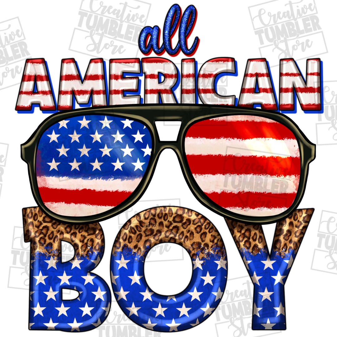 All American Boy Png Sublimation Design Download, 4th of July Png ...