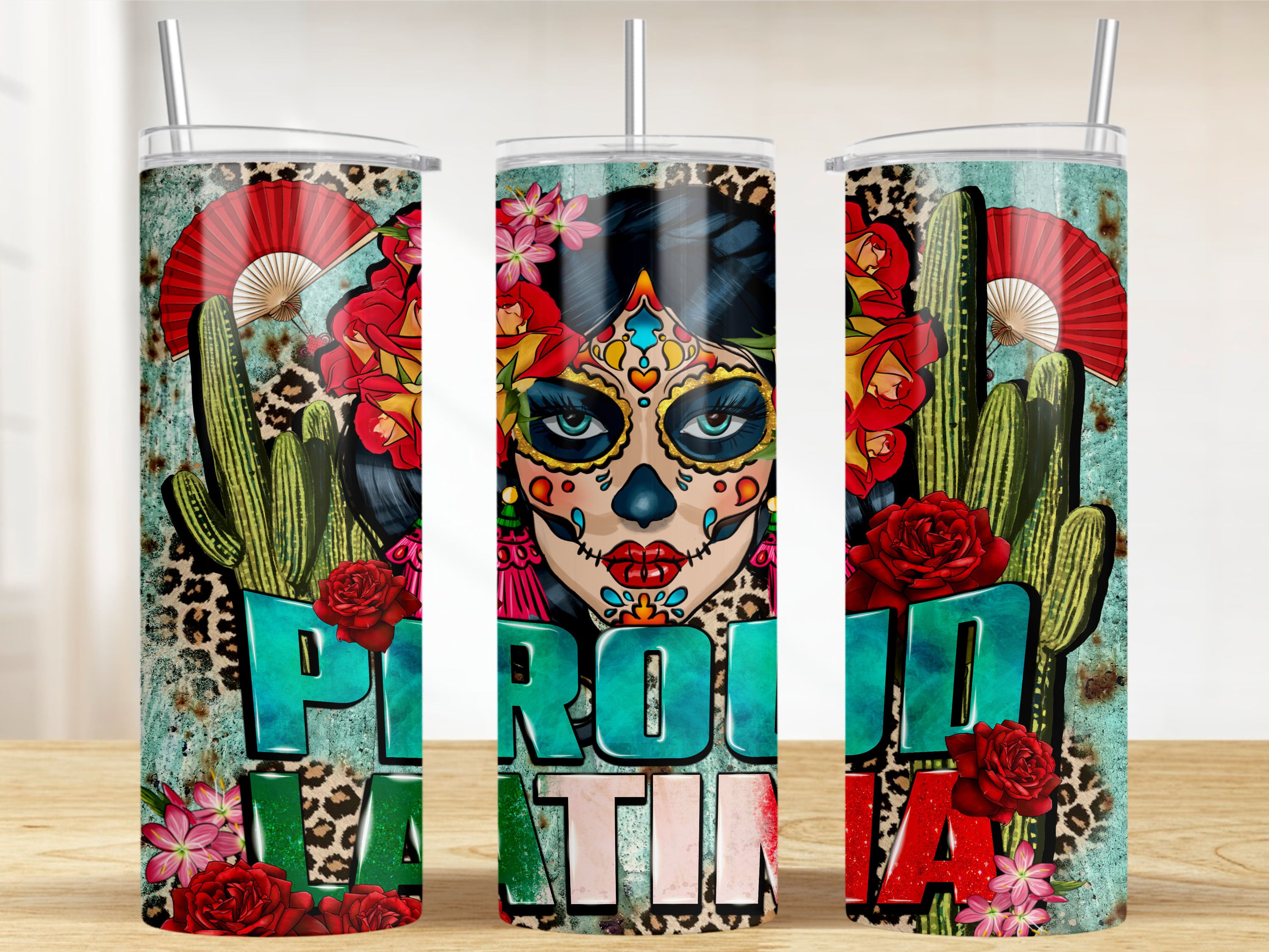 Proud Latina 20 Oz Skinny Tumbler Png Mexican Day Tumbler - Etsy