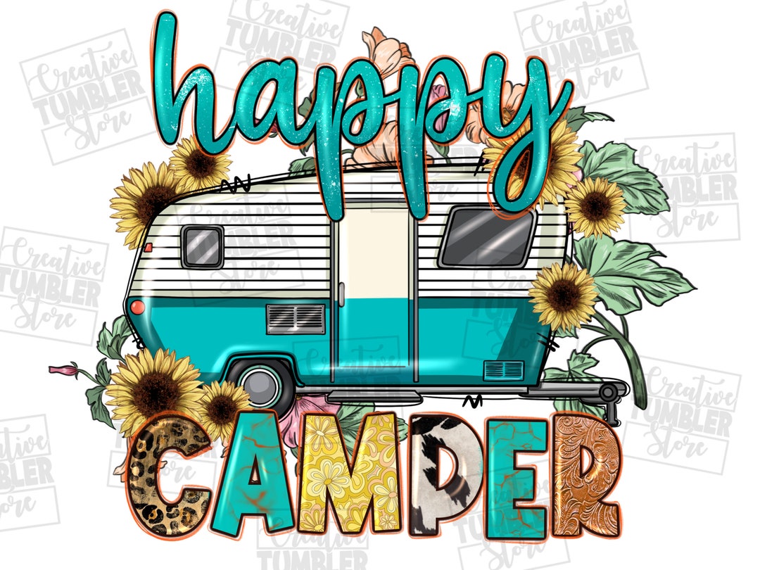 Happy Camper Png Sublimation Design Download, Camp Life Png, Western ...