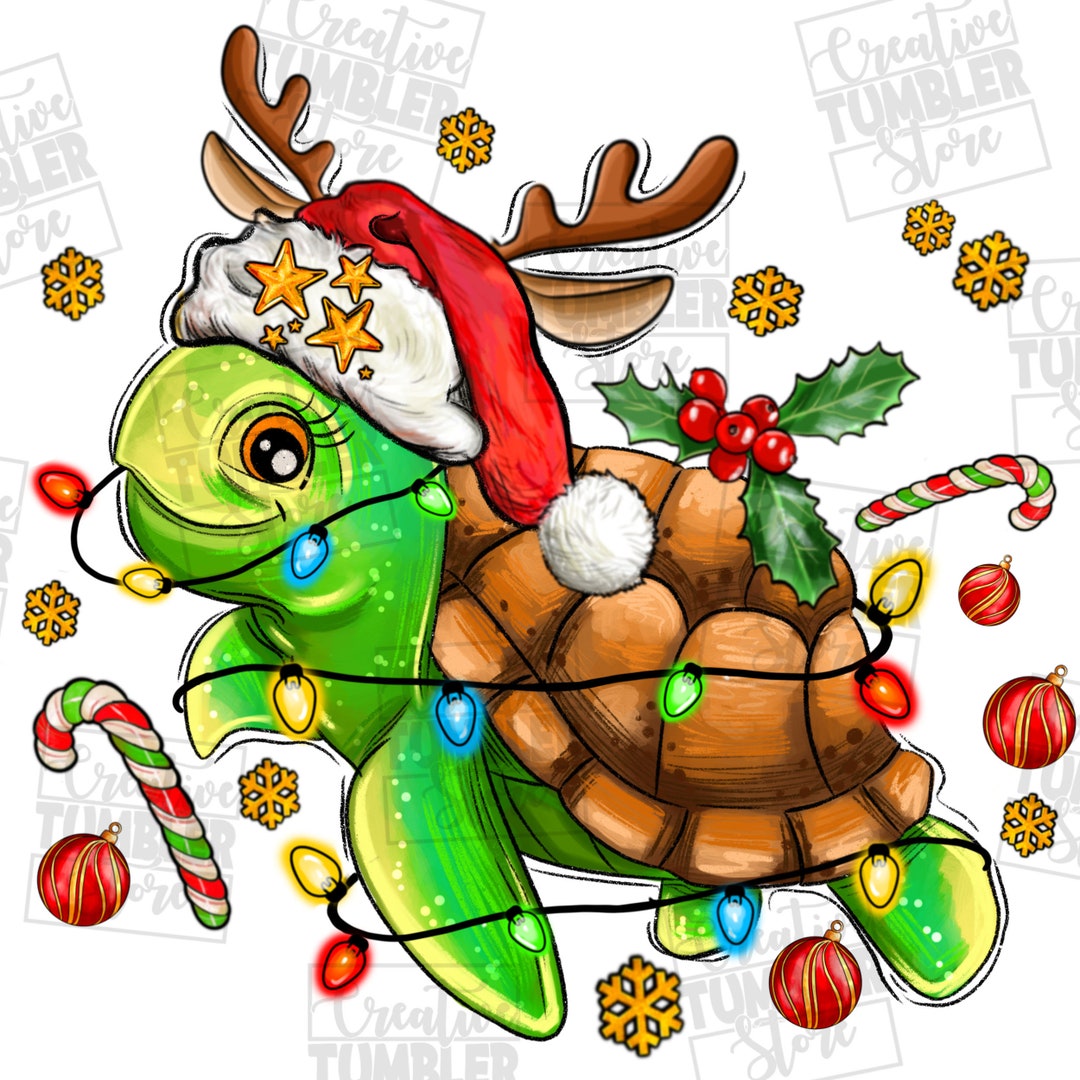 Christmas Party Vibe With Turtle Png Sublimation Design Download, Merry ...