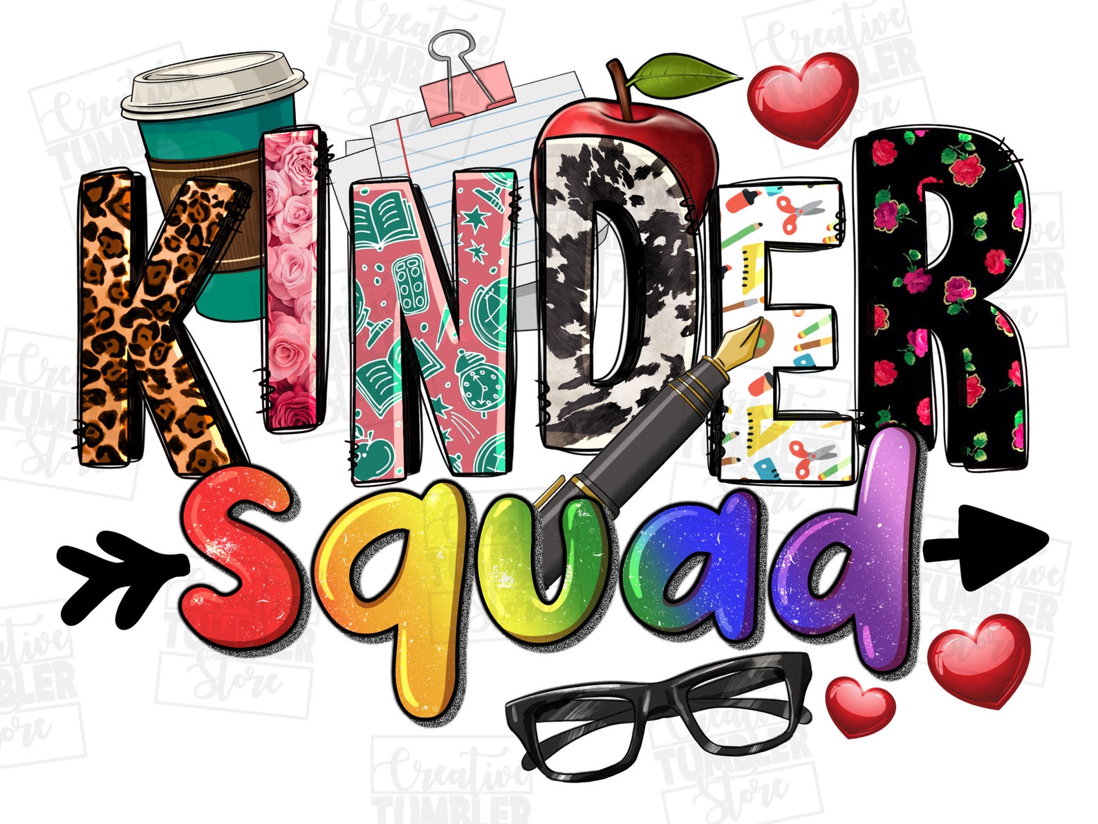Kinder Squad Teacher Png Sublimation Design Download Back to - Etsy