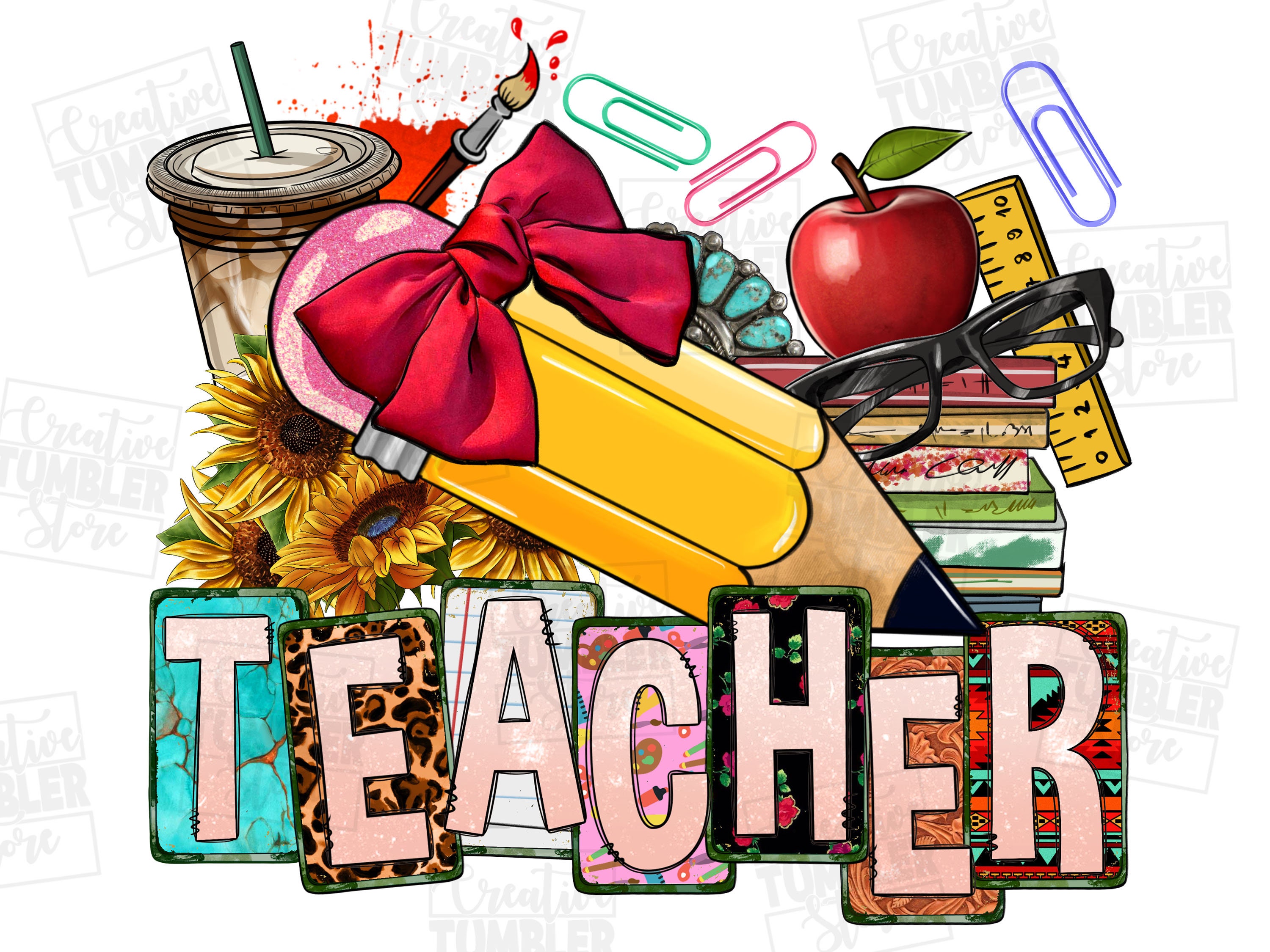 Teacher School Png Sublimation Design Download Back To School Etsy