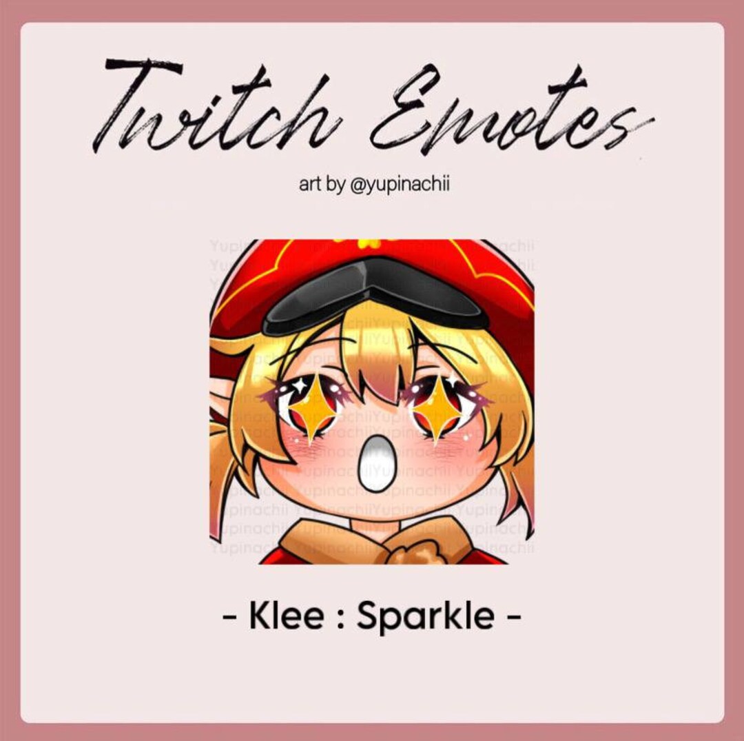 Twitch Emote GENSHIN IMPACT Klee Sparkle DIGITAL - Etsy