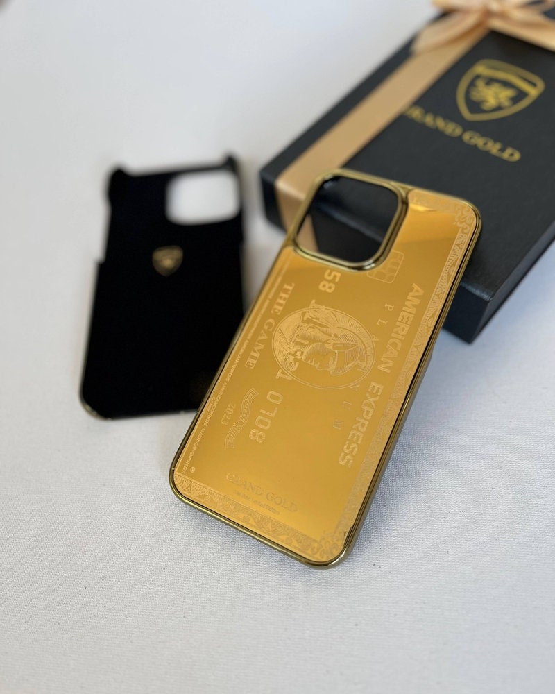 Real 24K Gold iPhone 15 Pro & 15 Pro Max Cases / Customizable Gold ...