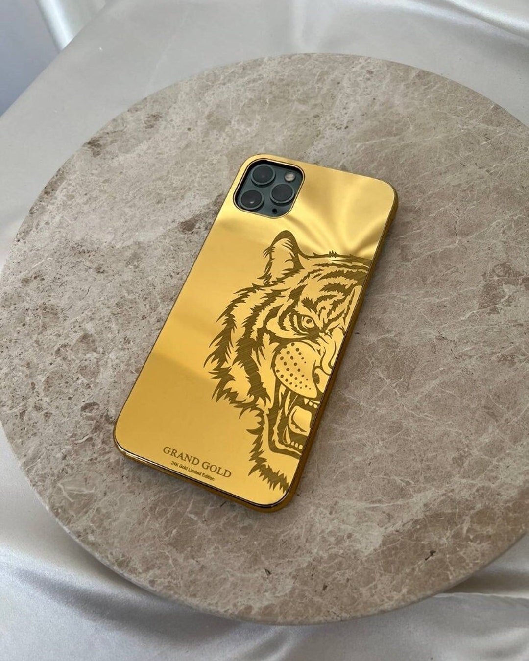 24-karaats goud iPhone 16 Pro en 16 Pro Max-hoesjes / Aanpasbare iPhone ...