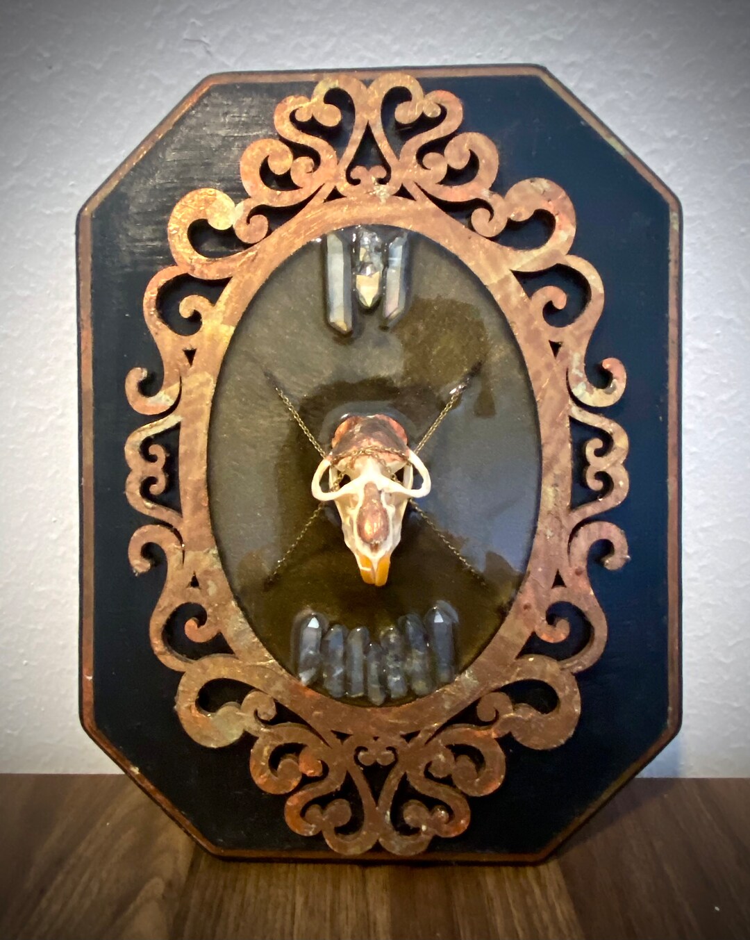 Chained Muskrat Skull With Quartz Points - Etsy