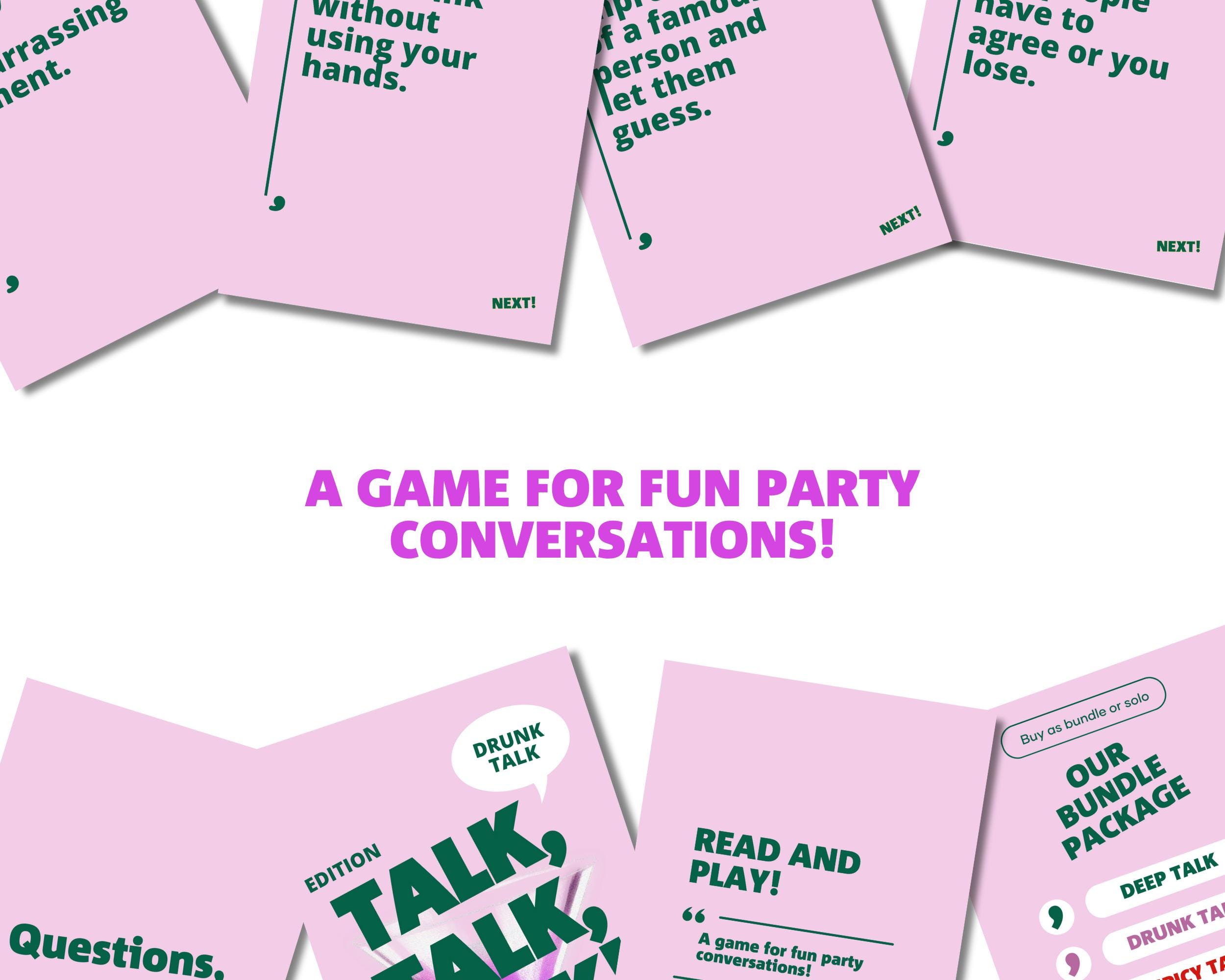 Drunk Talk Party Game Drinking Game for Party Night Card Game Digital ...