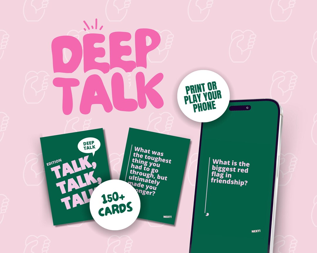 Deep Conversation Card Game for Girls Night Card Game for Friends for ...