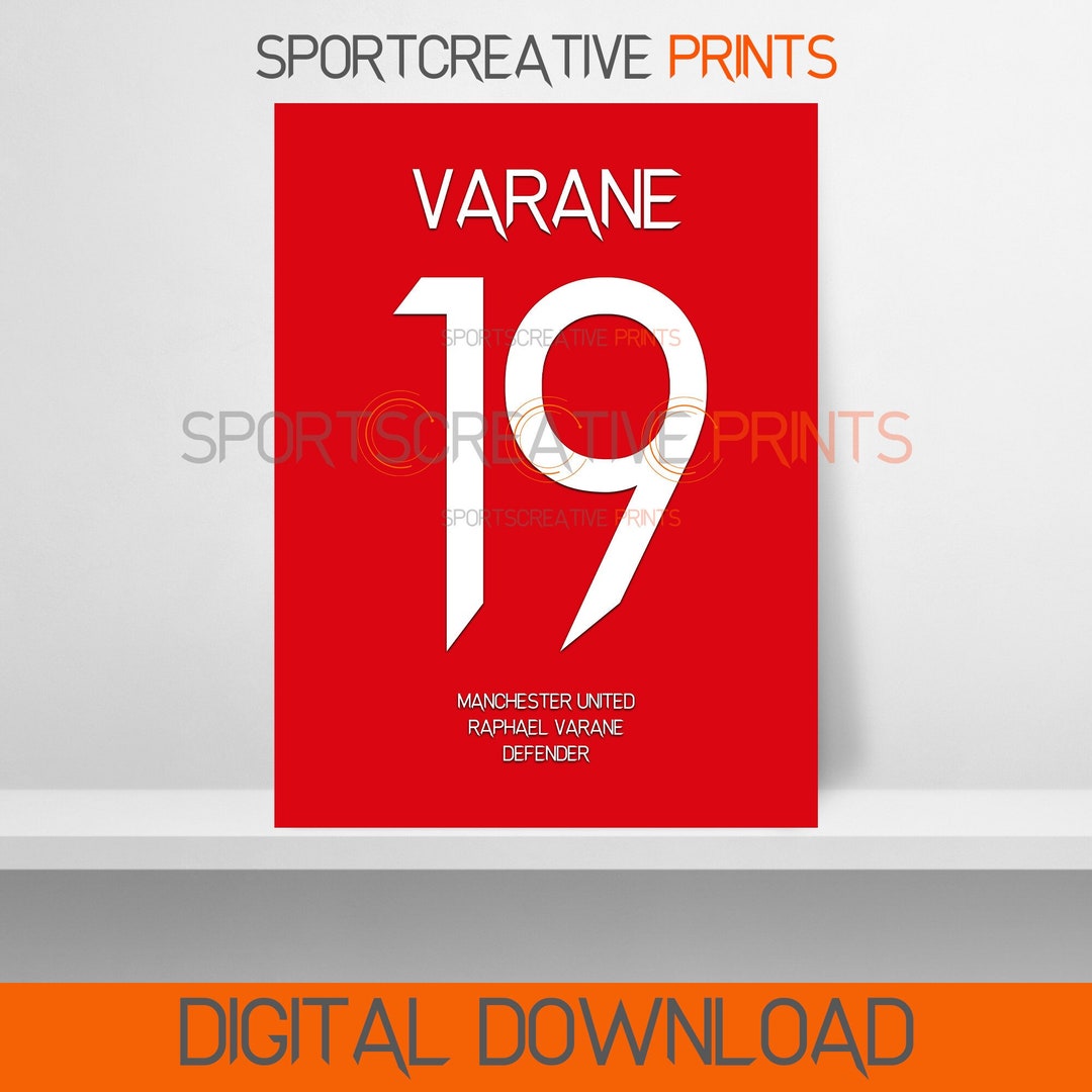 Raphael Varane Digital Art Prints Manchester United Poster Varane Home ...