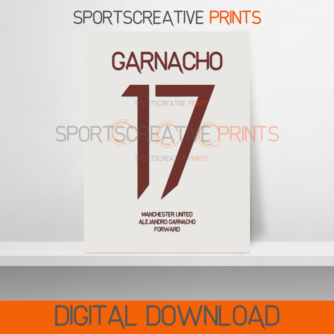 Alejandro Garnacho Digital Art Prints Manchester United Poster Garnacho ...