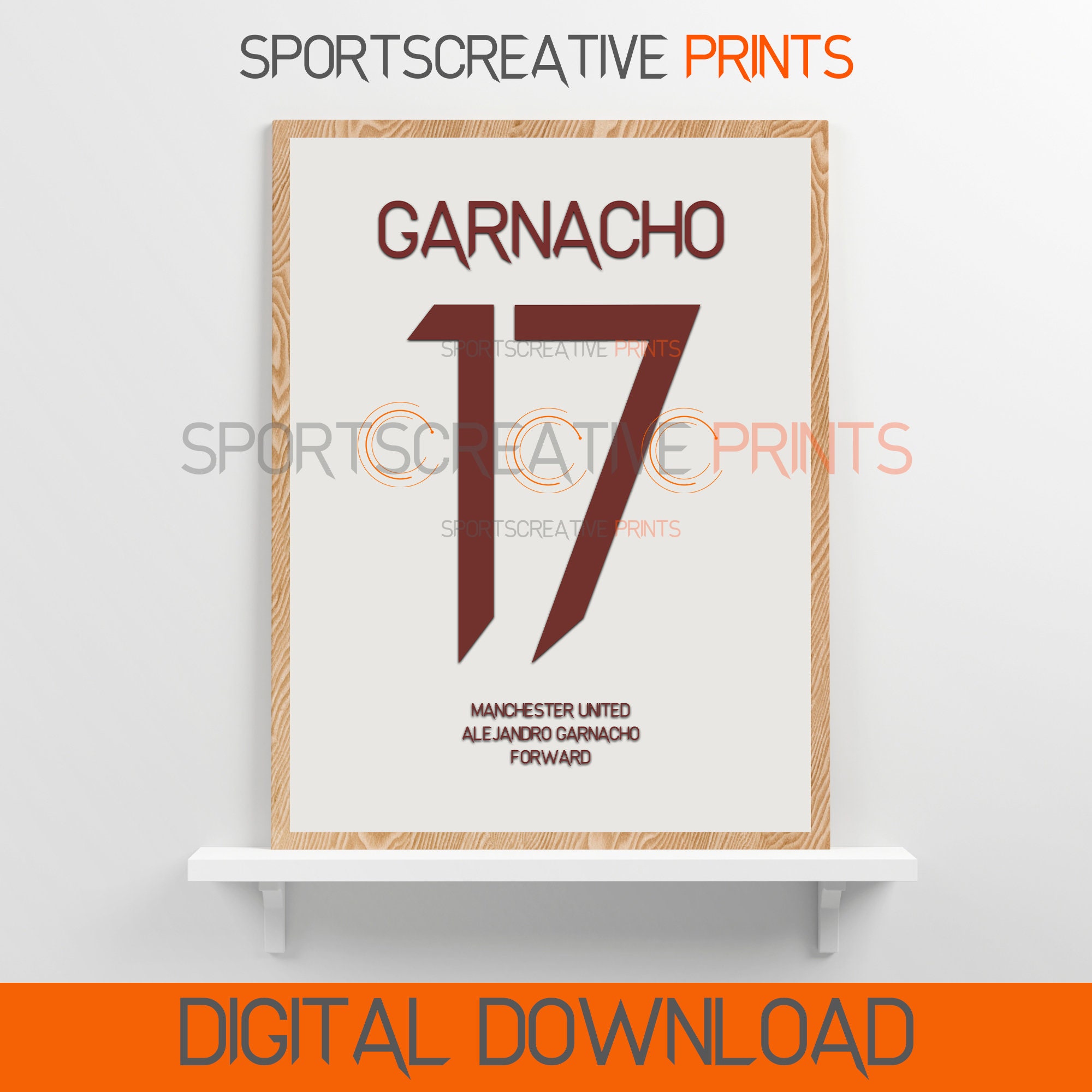 Alejandro Garnacho Digital Art Prints Manchester United Poster Garnacho ...