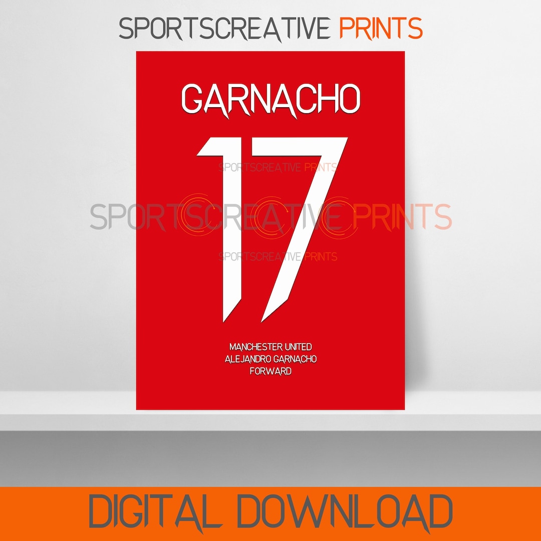 Alejandro Garnacho Digital Art Prints Manchester United Poster Garnacho ...