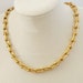 18k Gold U Link Chain Necklace, Dainty Bold Thick Chunky Gold Link ...
