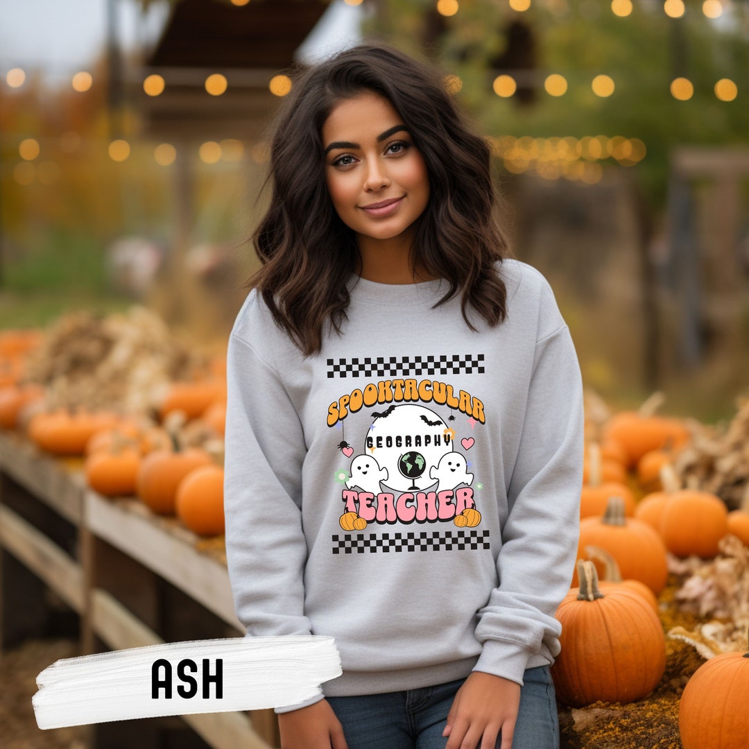 Geography Teacher Sweater Halloween Retro Halloween Teacher - Etsy