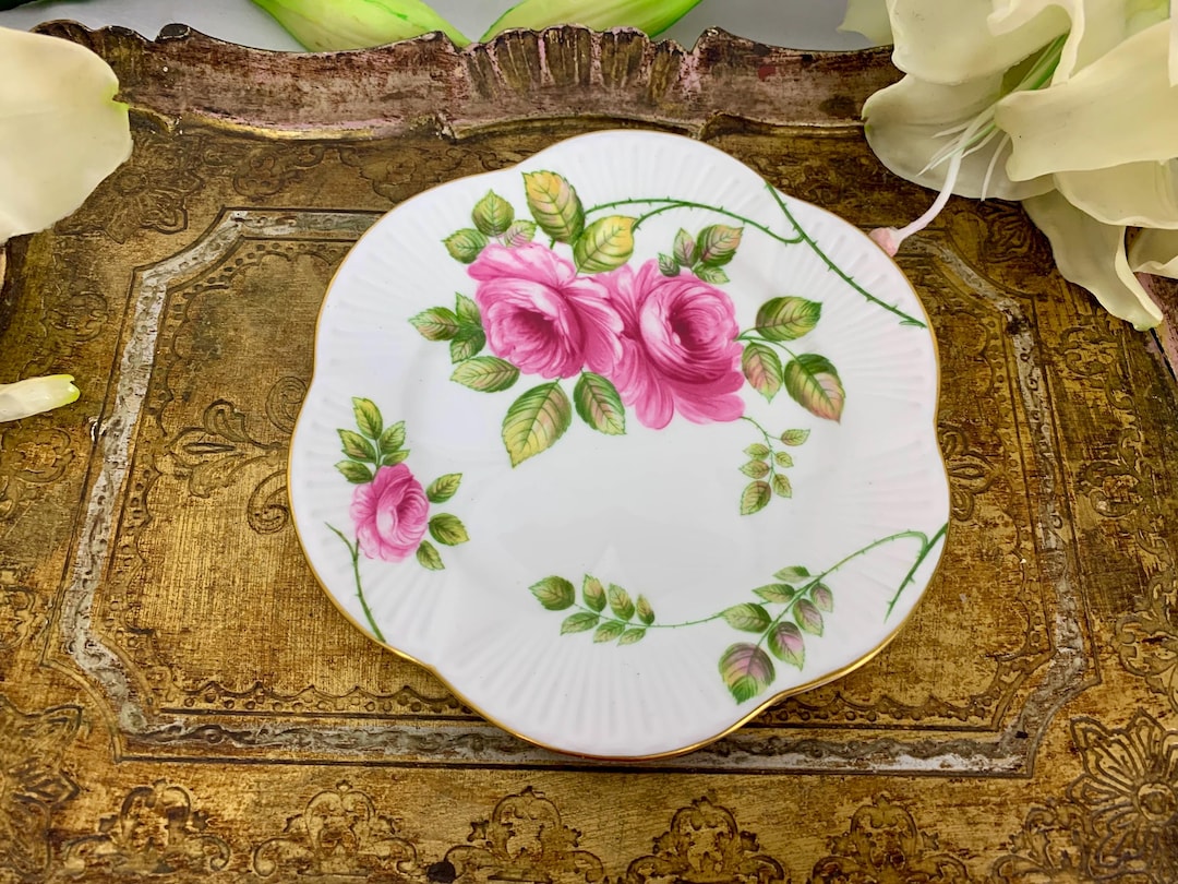 Vintage Shelley Rambler Rose Bread Plate - Fine Bone China - Etsy