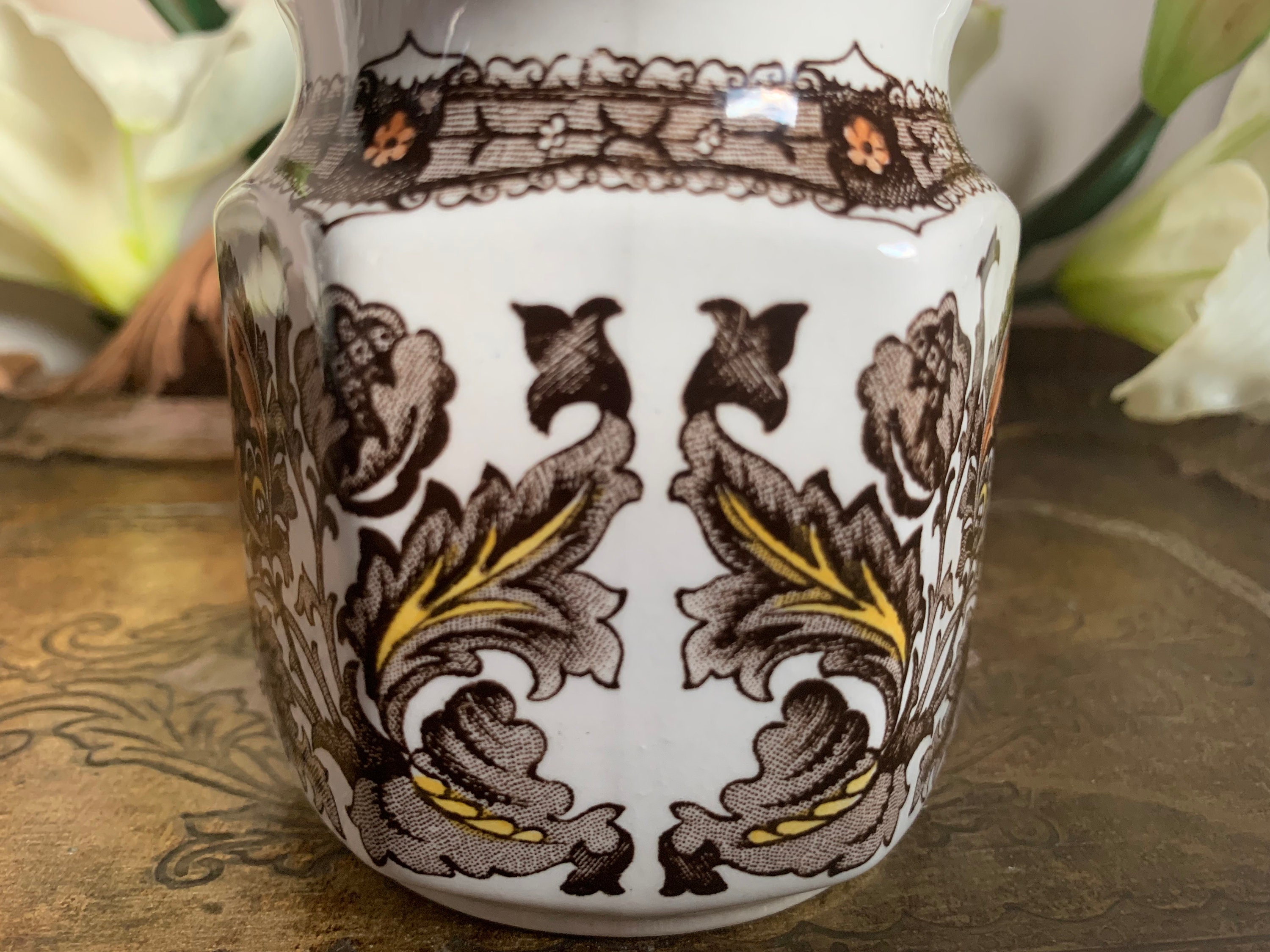 Rare Vintage Ridgway Staffordshire Ironstone Transferware Creamer ...