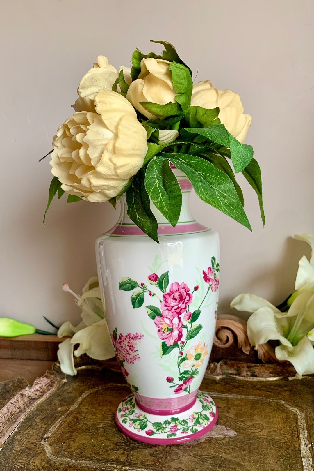 Vintage Laura Ashley Vase Floral Bouquet - Etsy