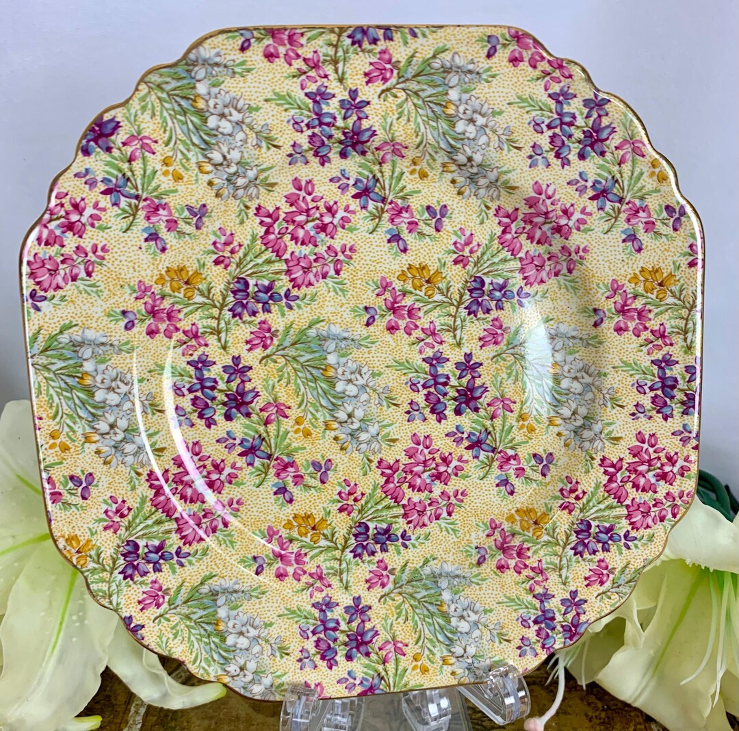 Vintage 1948 BCM Lord Nelson Ware "heather" 2750 Octagon Shaped Plate ...