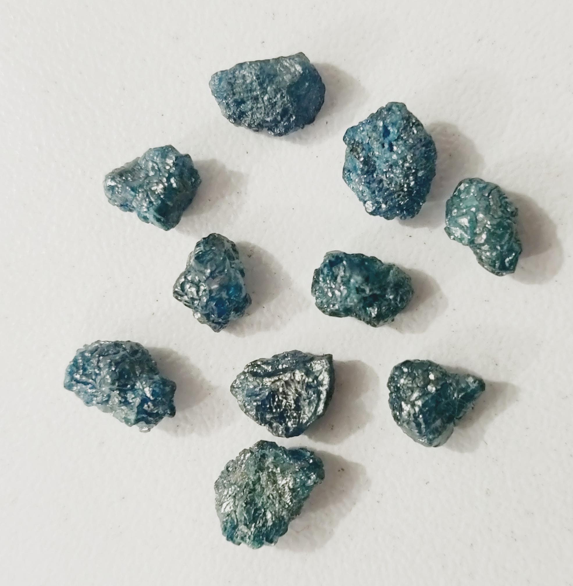 17.93ct 5.00MM TO 9.00MM Natural Rough Blue Diamond, Uncut Diamond, Big ...