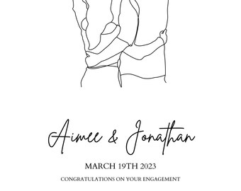 Editable, Printable A4 Engagement Ring Print. Digital Download. - Etsy