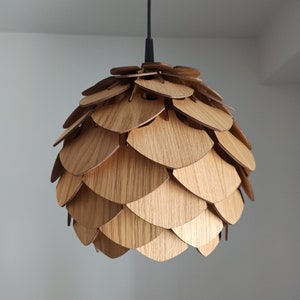 Wood Pendant Light / Chandelier Lighting / Small Wooden Lamp / - Etsy