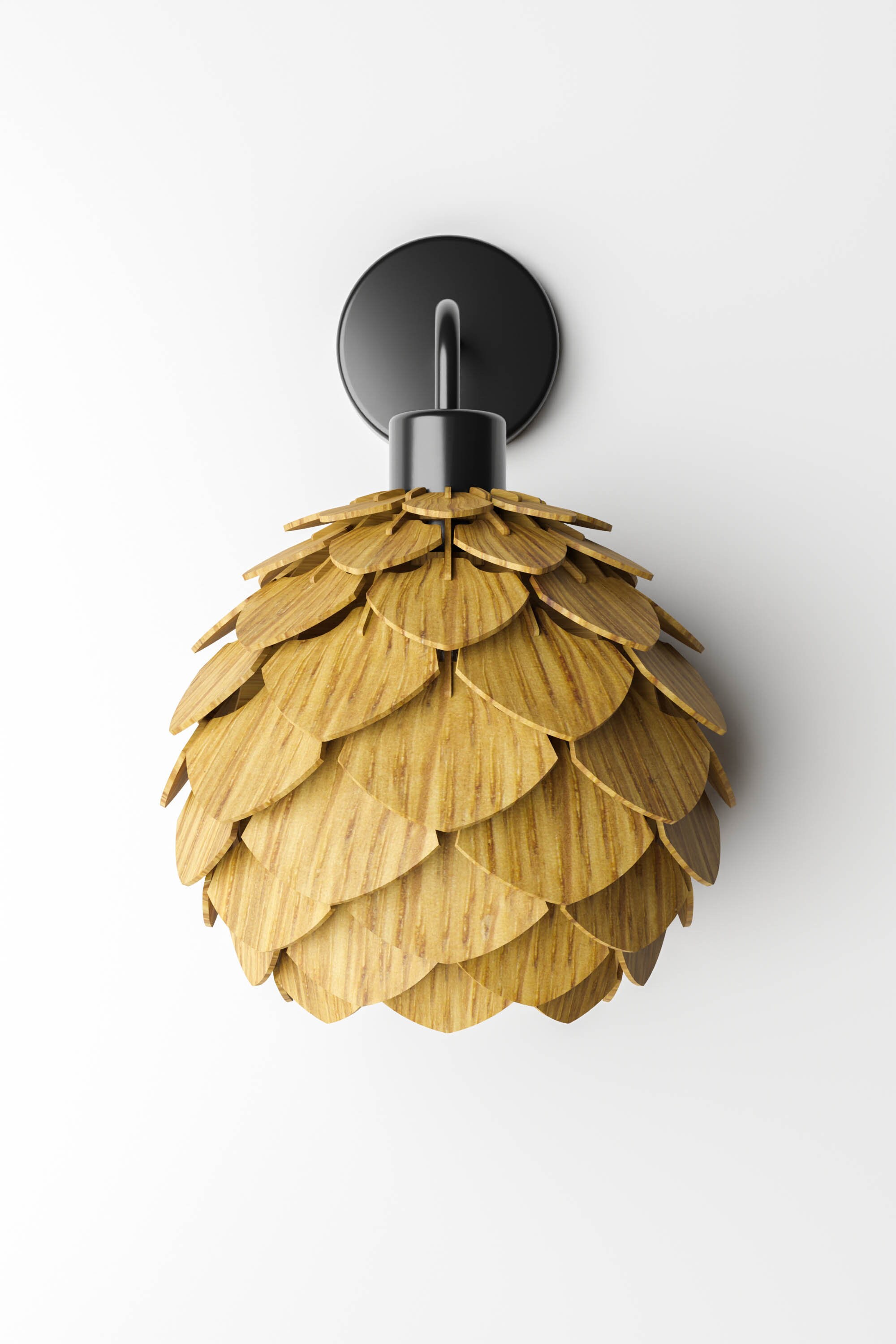 Wooden Wall Light Pinecone Wall Light Wall Lighting - Etsy