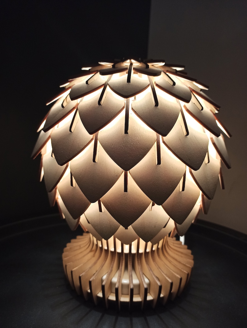 CONTEMPORARY Wood Table Lamp: Mid-century Inspiration, Perfect for ...