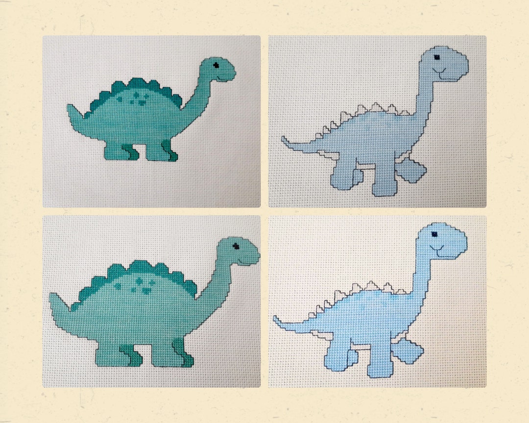 Cross Stitch Dinosaurs - Etsy