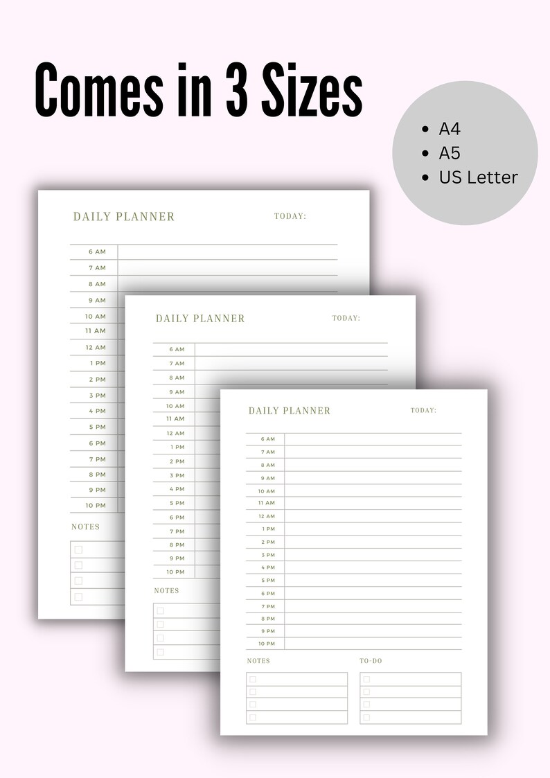 Printable Daily Planner Fillable, Editable, To-do List,productivity ...