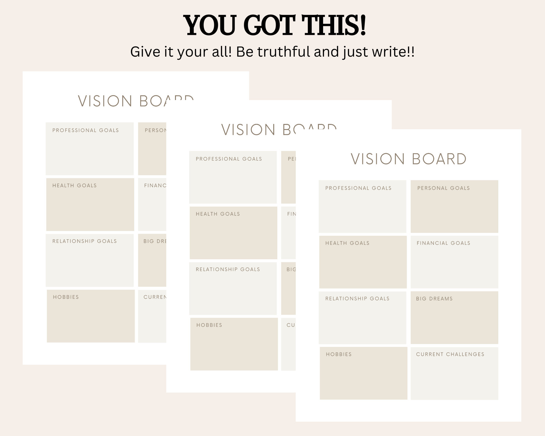 Vision Board Vision Board Printable Life Outline Life - Etsy