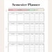 Editable Semester Planner Printable Semester Planner - Etsy