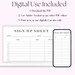 Editable Sign up Sheet, Printable Single Sign up Form, Minimalist Sign ...