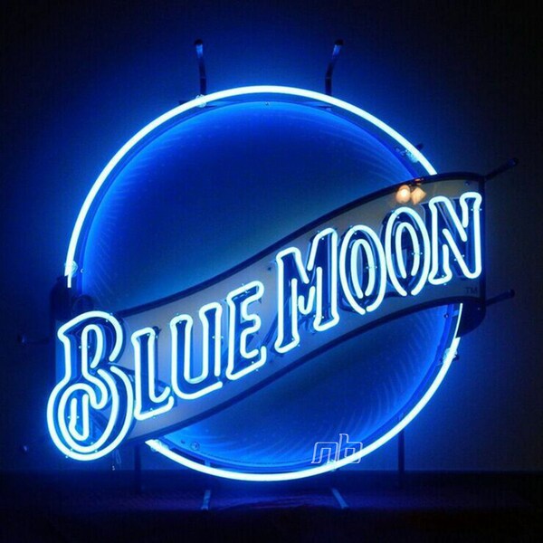 Blue Moon Beer Sign - Etsy