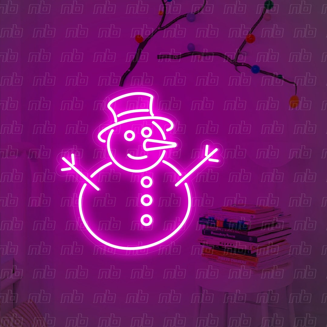 Snowman Handmade Neon Lights Sign With Dimmer Holiday LED Neon - Etsy
