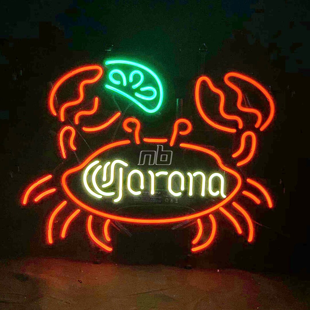 Corona Crab Neon Sign Business Logo Personalized Custom Real - Etsy
