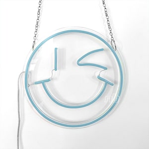 Smiley Face LED Neon Sign Light Personalized Gift Custom Handmade Neon ...