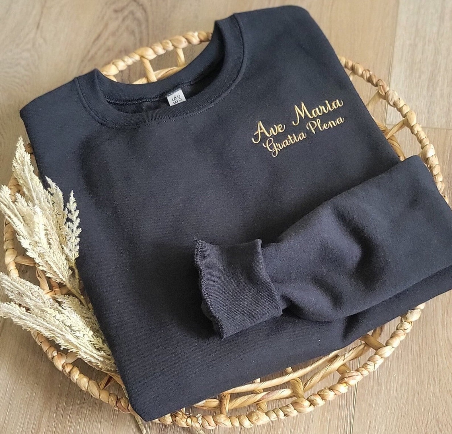 Ave Maria Pullover Sweatshirt, Catholic Shirt, Christian Sweatshirt ...