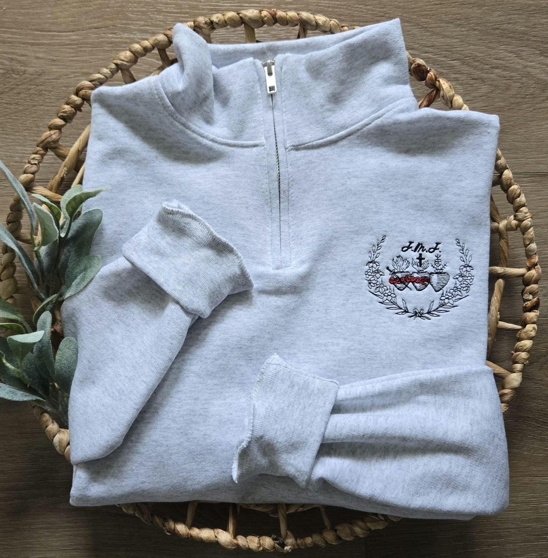 Holy Family Hearts Sweatshirt, Catholic Gift for Men or Women, Catholic ...