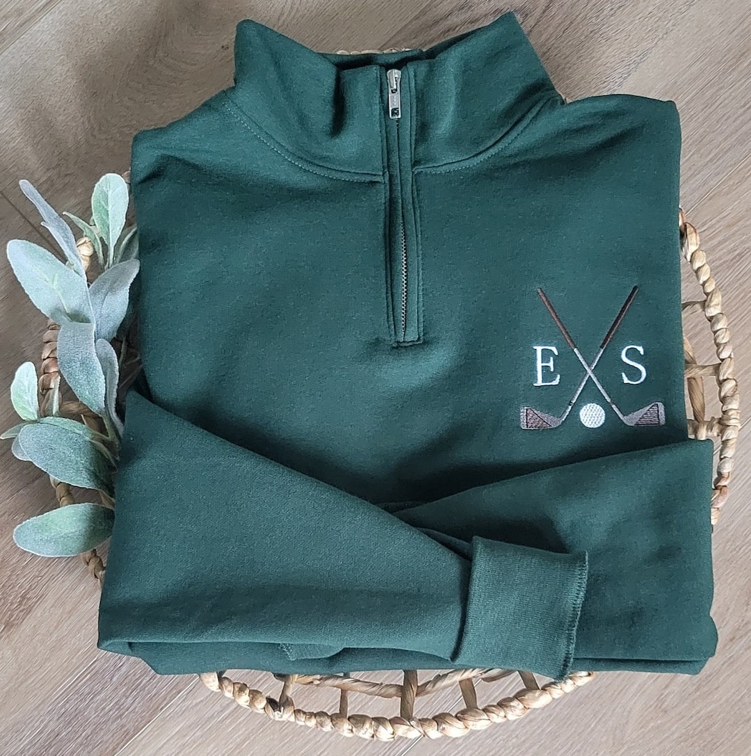 Monogrammed Golf Sweatshirt, Quarter Zip Golf Shirt, Golf Team Sweater ...