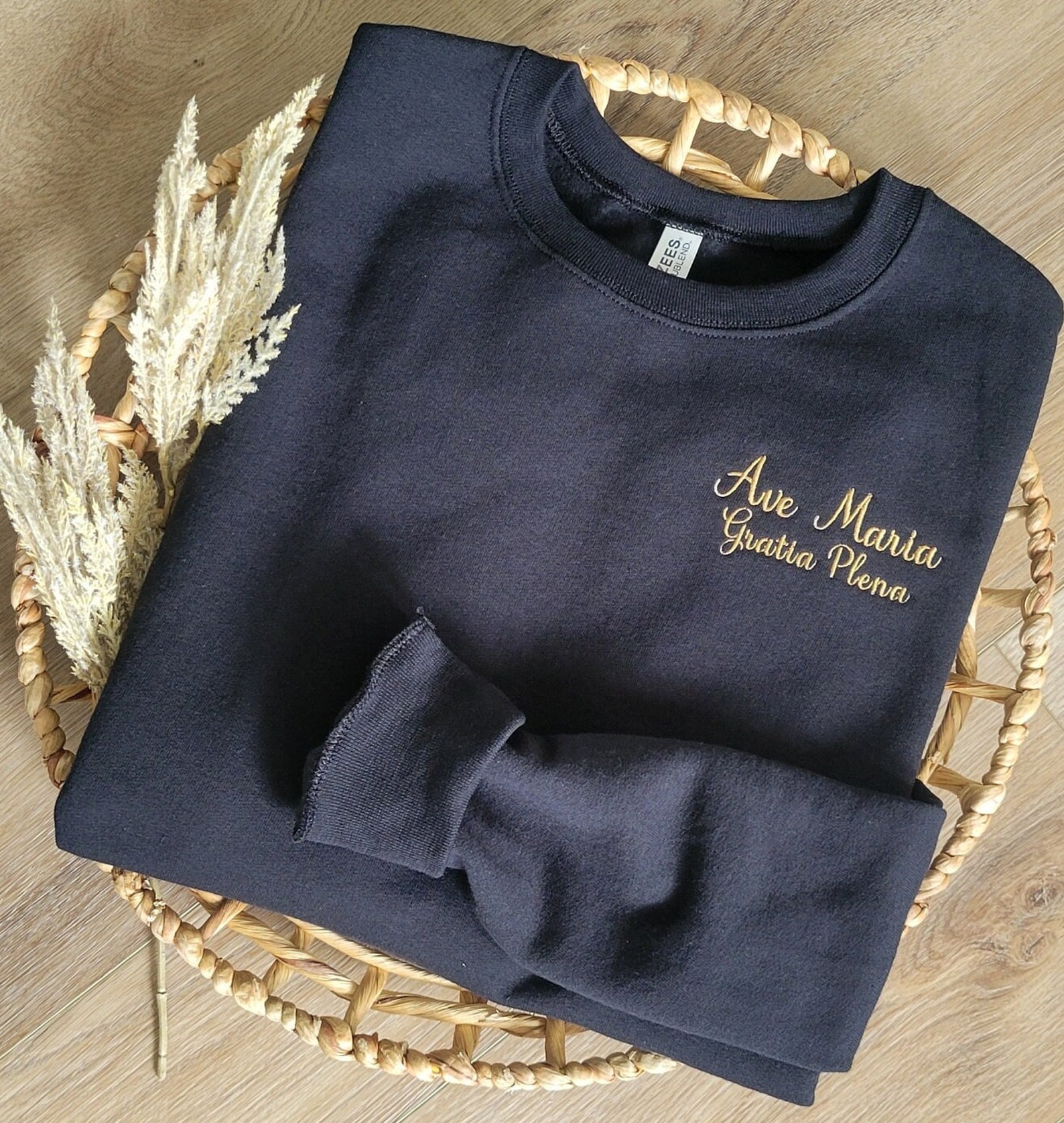 Ave Maria Pullover Sweatshirt, Catholic Shirt, Christian Sweatshirt ...