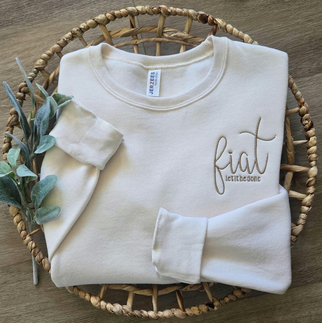 Fiat Catholic Sweatshirt, Woman Christian Sweater, Blessed Mother ...